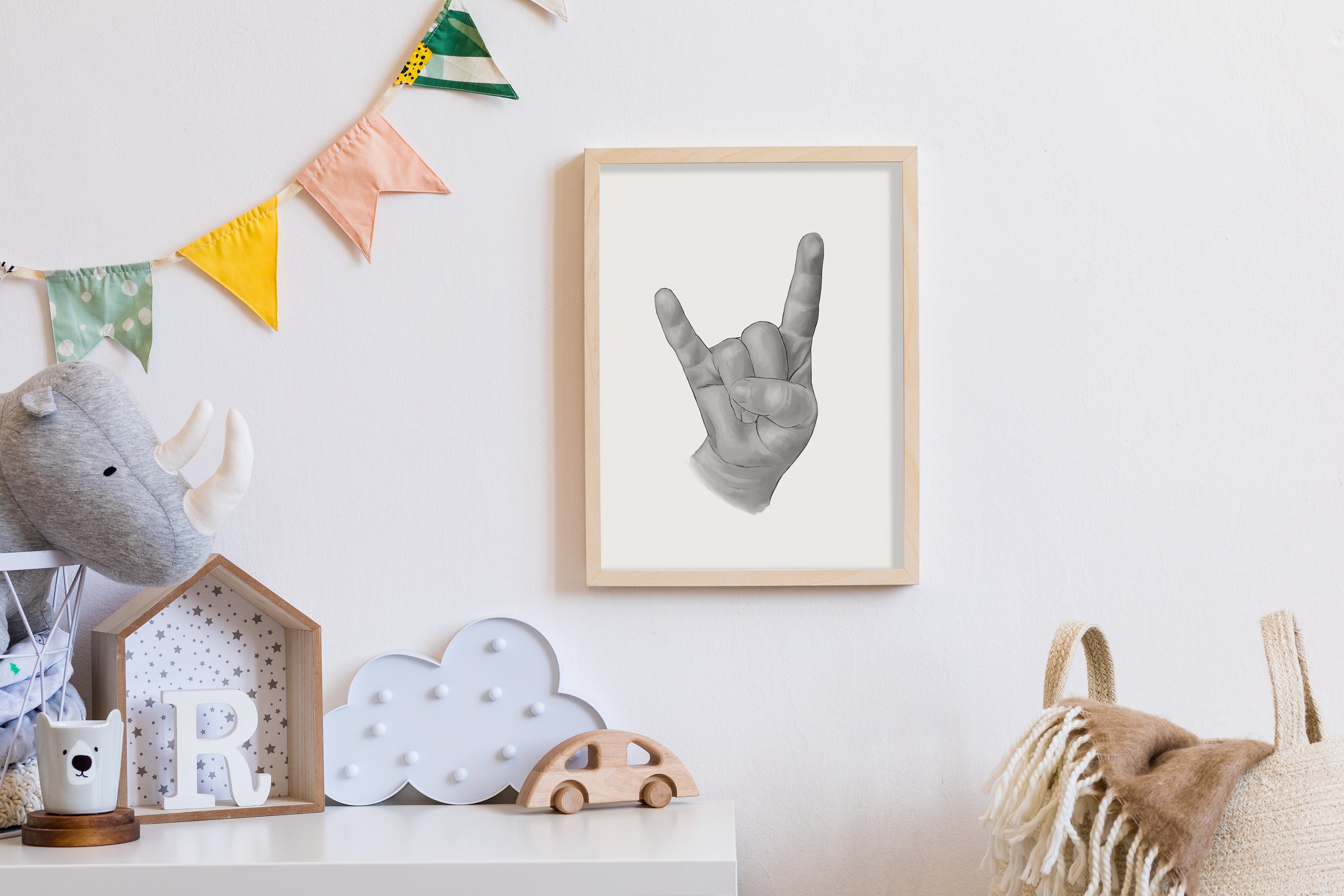 Lil' Rock Star Hand Born to Rock Rock on Sign Lil' Metal Head Digital ...