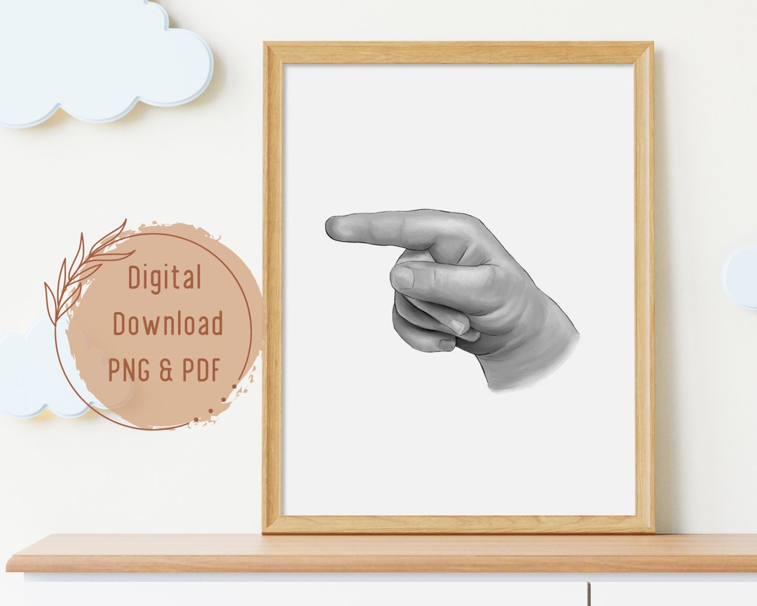 Child Hand Letter G | ASL Sign Language G | Digital Print | Printable ...
