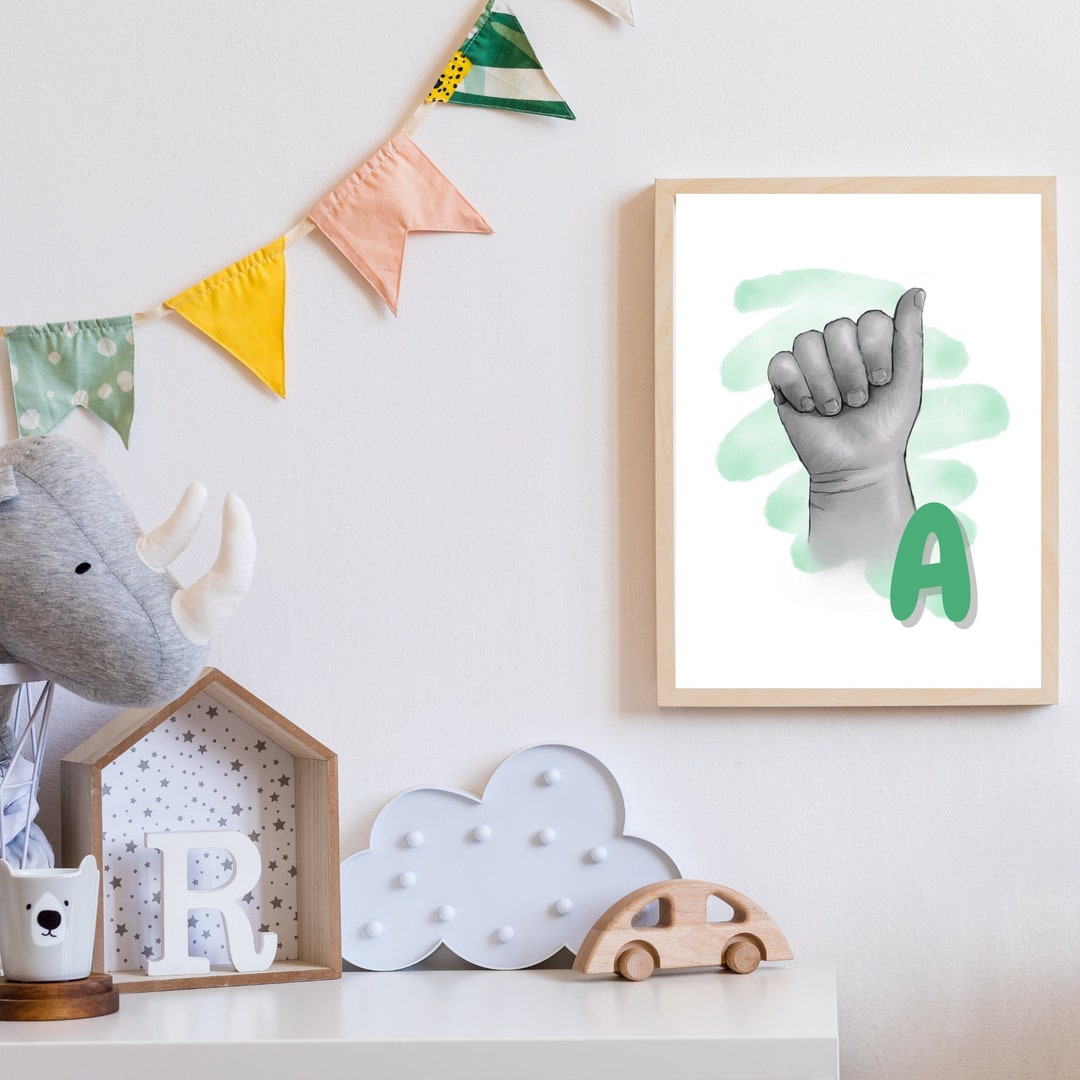 Letter A | ASL Sign Language A | Digital Print | Printable Wall Art ...