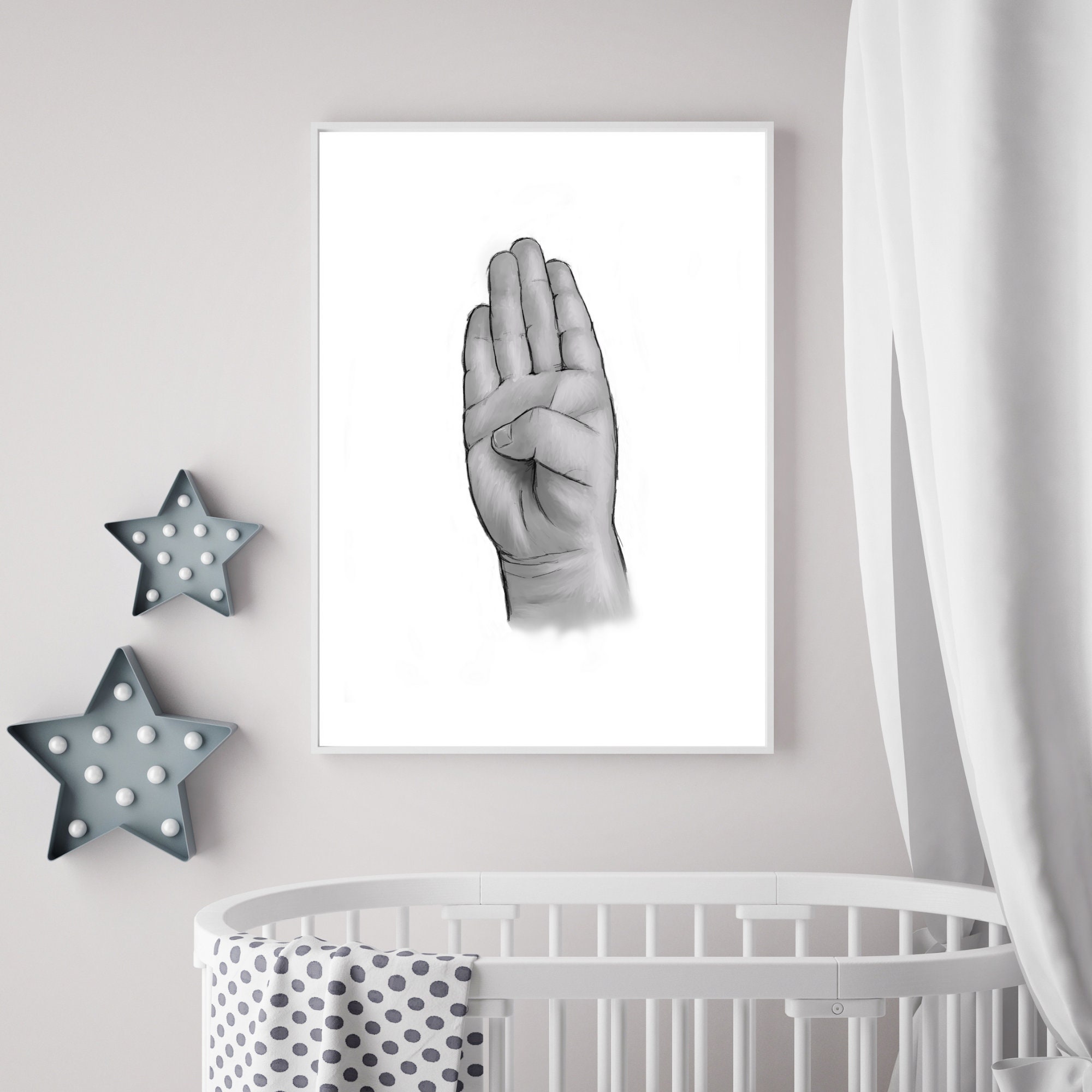 Letter B | ASL Sign Language B | Digital Print | Printable Wall Art ...