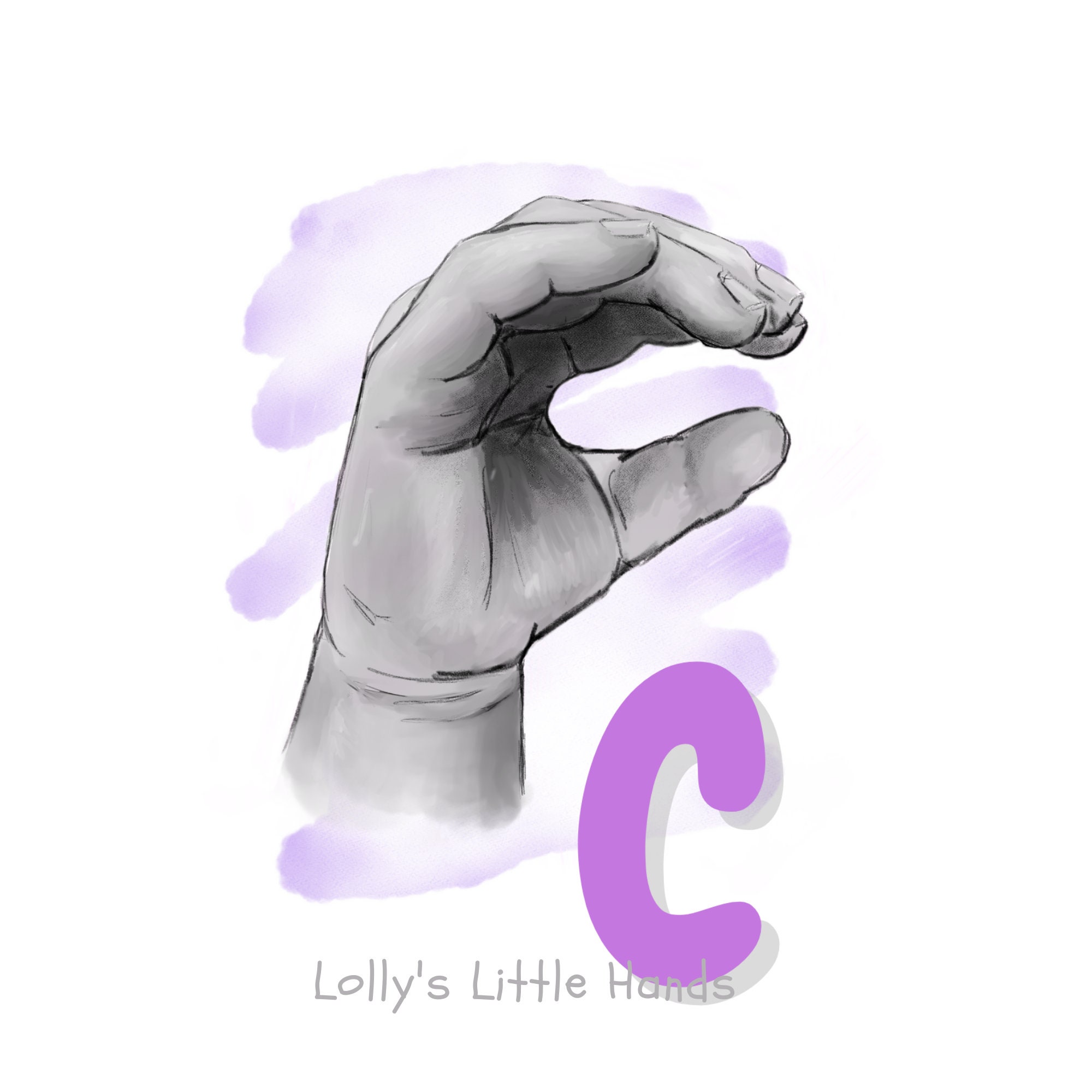 Carta ABC / Lenguaje de señas ASL ABC / Impresión digital / Arte mural ...