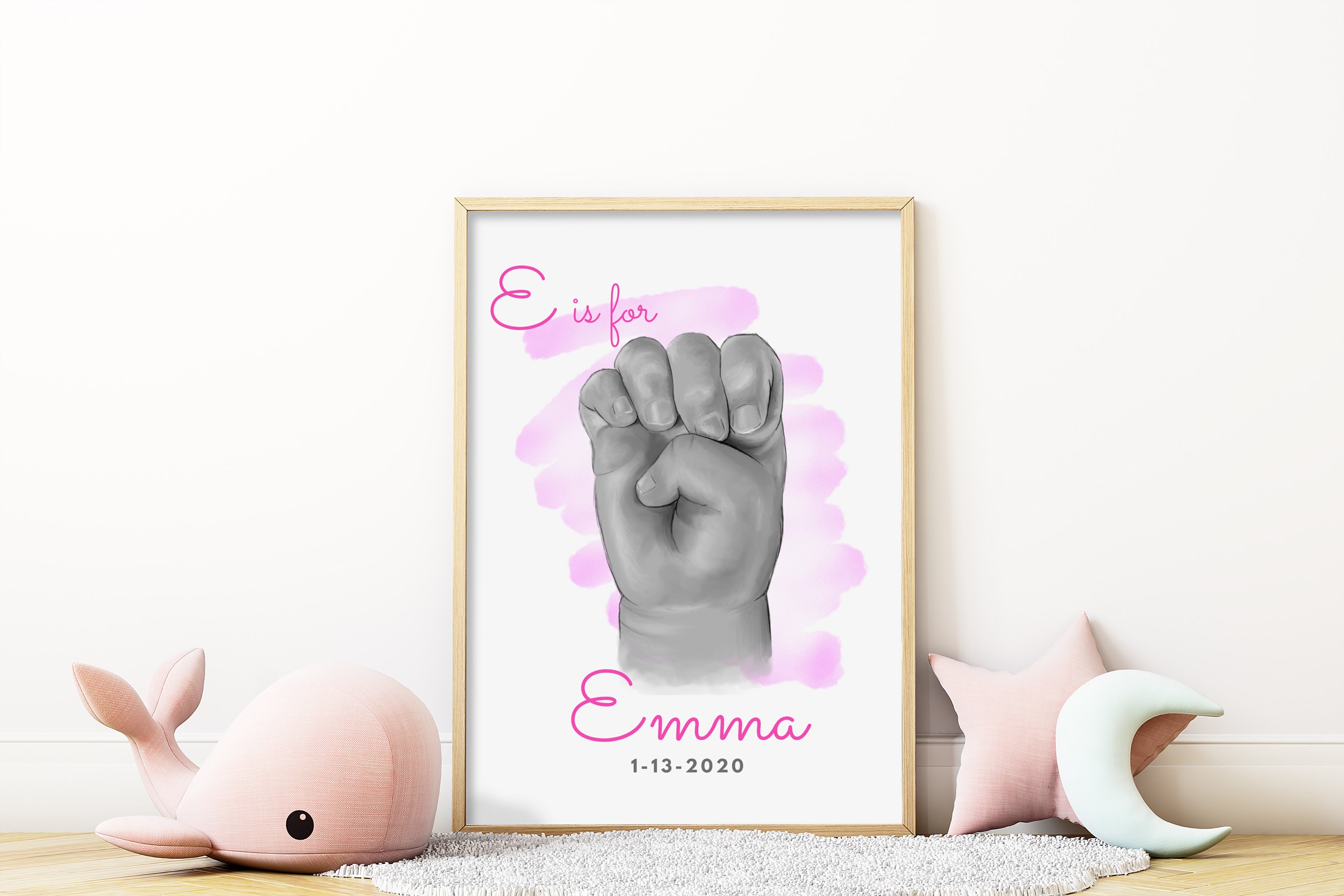 Custom Letter E | ASL Sign Language | Digital Printable Wall Art ...