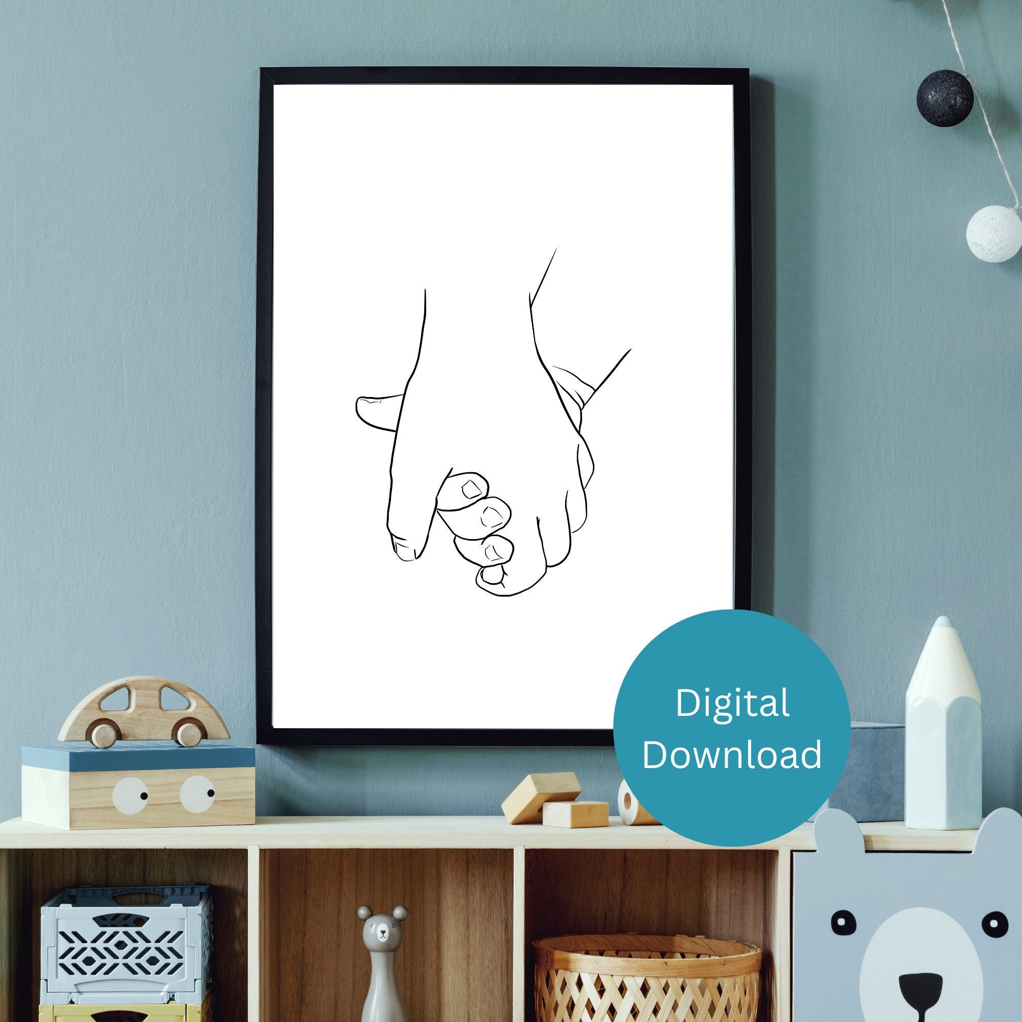 Children Holding Hands Line Art Siblings Minimalist Art - Etsy