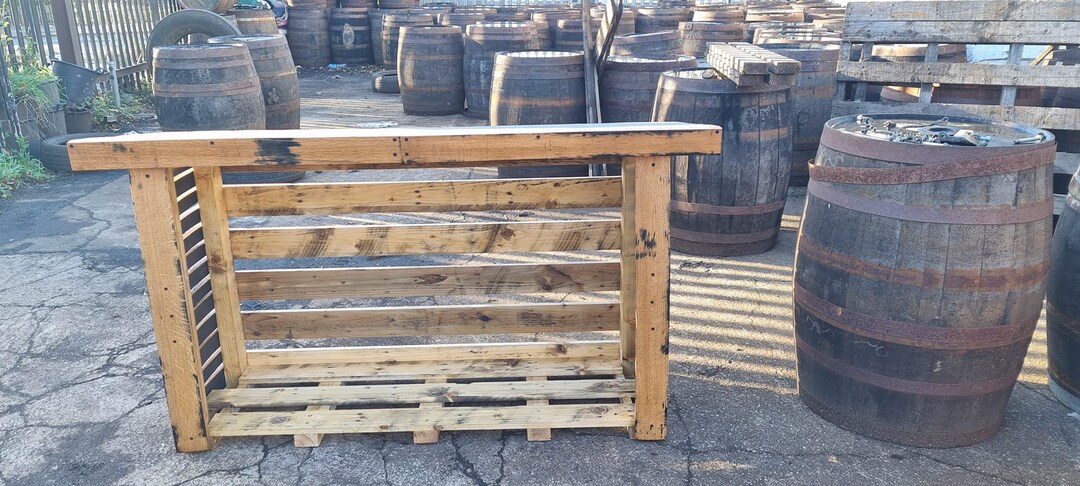 Handmade Log Store Oak Whisky Barrel Stave Pallet Wood Custom Made ...