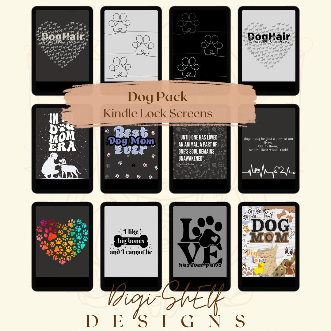 Personalized Dog Kindle Lock Screen Wallpaper: Custom Pet Art (digital ...