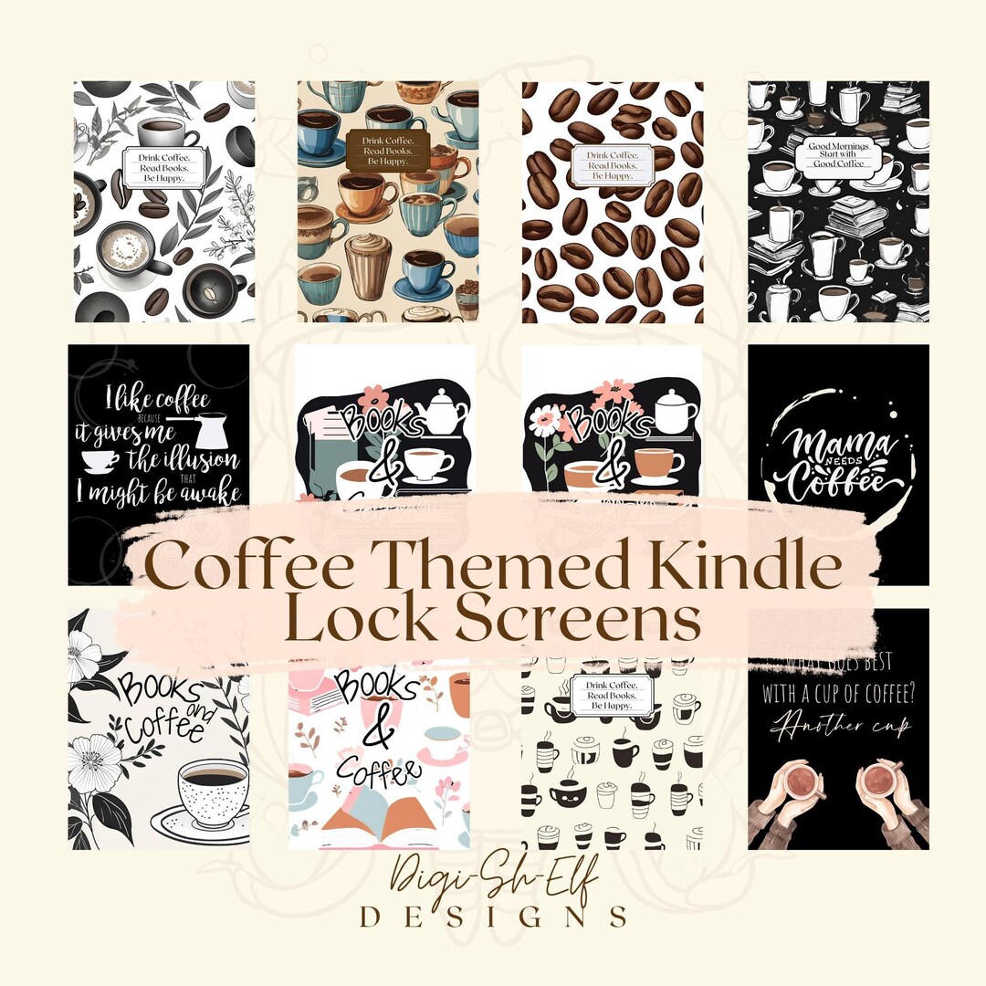 Kindle Lock Screen Art Custom Coffee Wallpaper Gift Accessories Coffee ...