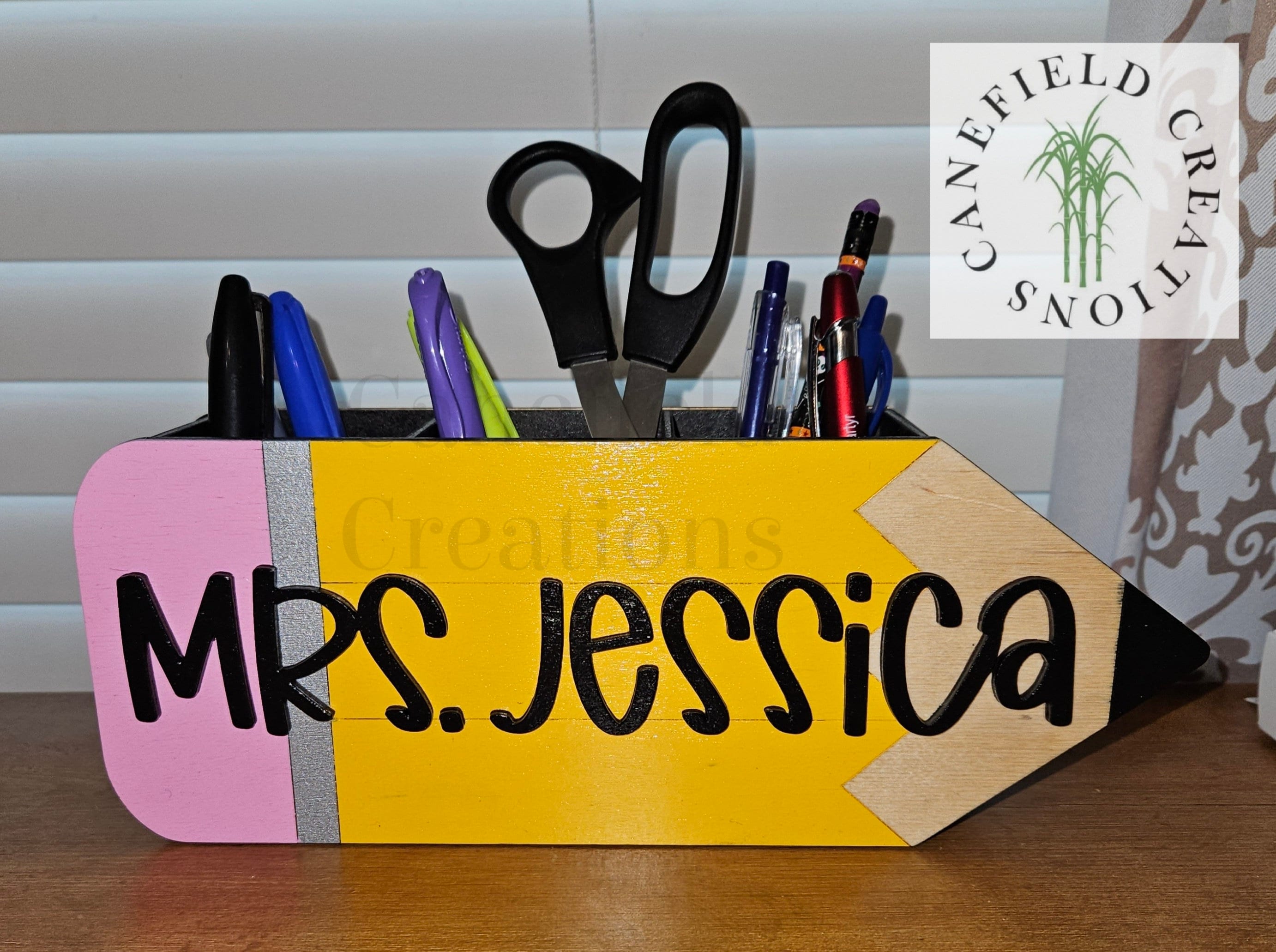 Personalized Teacher Pencil Holder - Etsy