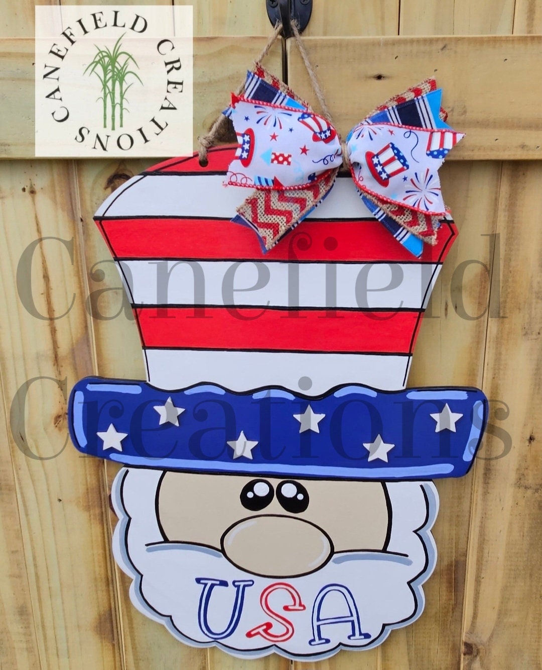 Patriotic Uncle Sam USA Door Hanger - Etsy