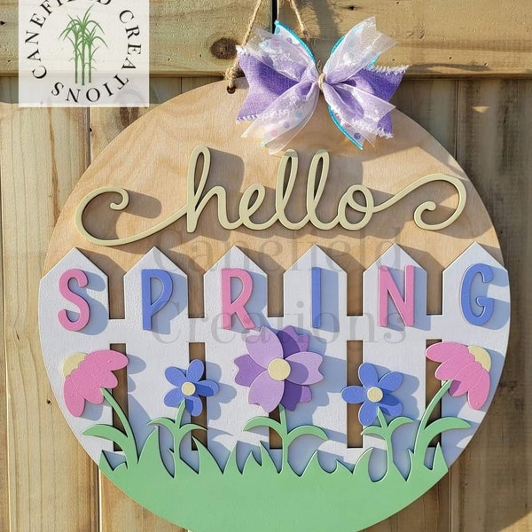 Hello Spring Door Hanger - Etsy