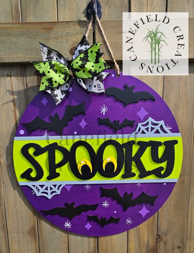 Spooky Halloween Door Hanger - Etsy