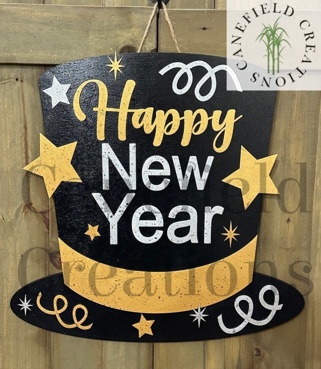 Happy New Years Hat Door Hanger - Etsy