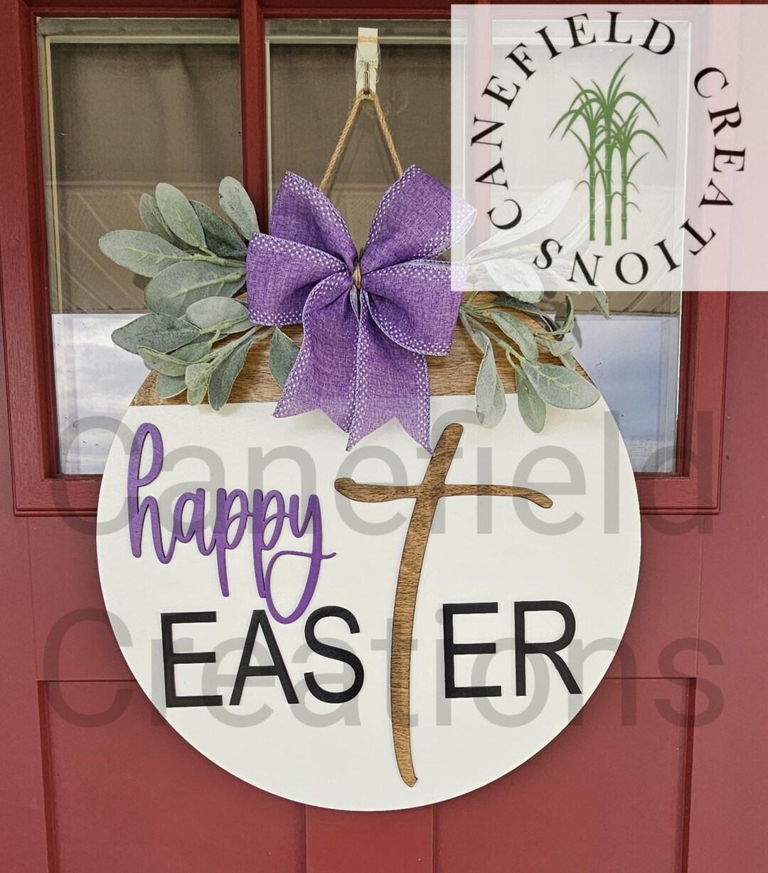 Happy Easter Cross - Spring Decor, Religious Wall Art, Christian Home ...