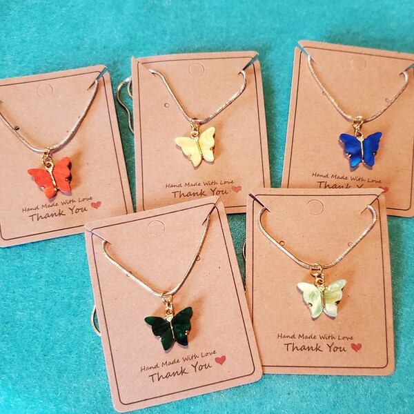 Necklace With Butterfly - Etsy