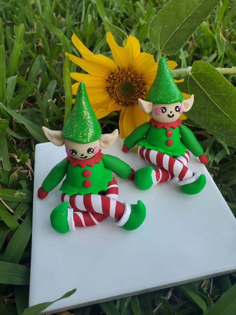 Eli Elf Figurine Christmas Polymer Clay Decor - Etsy