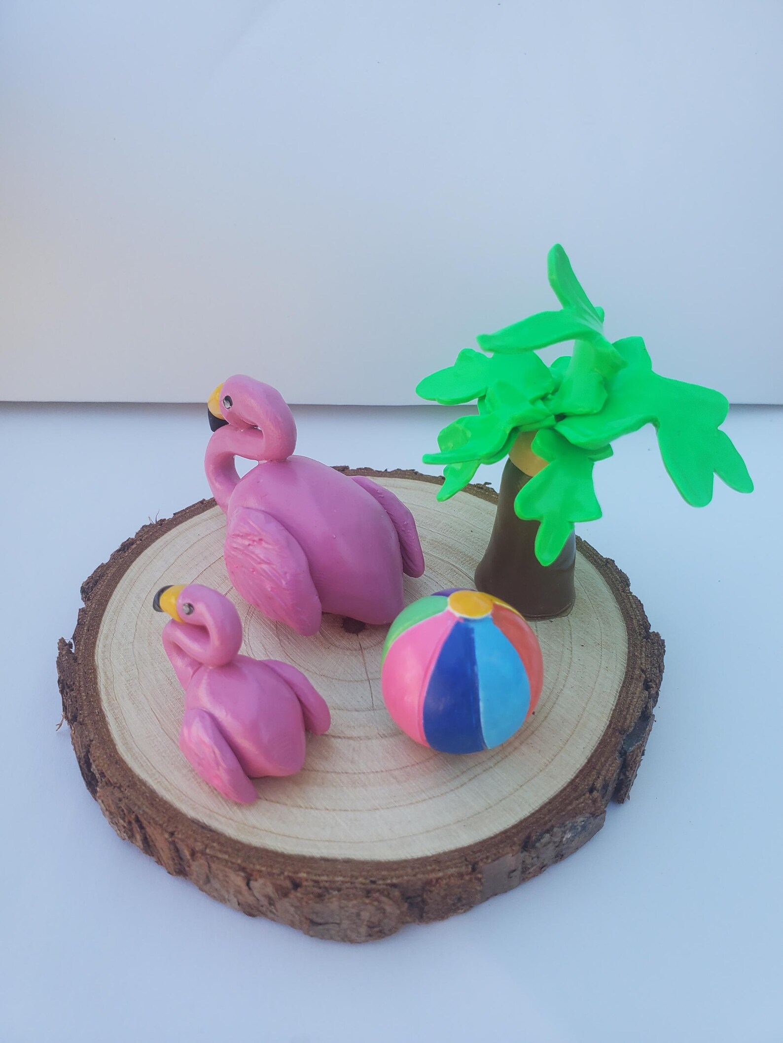 Fiona & Faith Flamingo Polymer Clay Figurine - Etsy