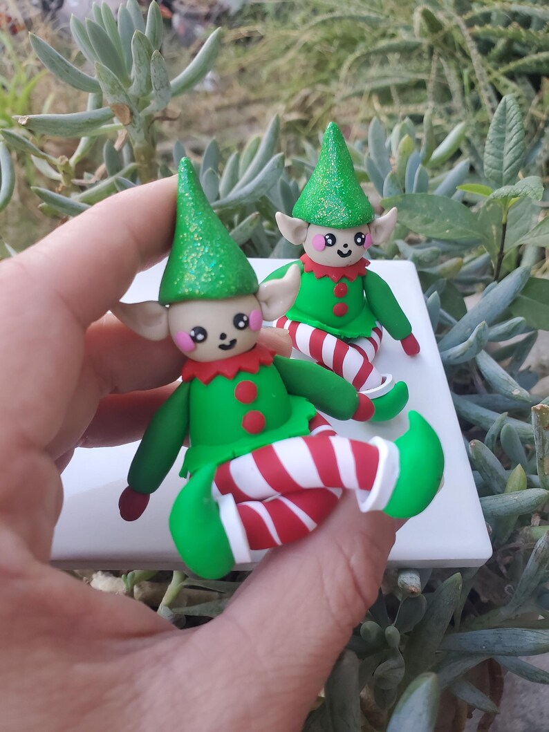 Eli Elf Figurine Christmas Polymer Clay Decor - Etsy