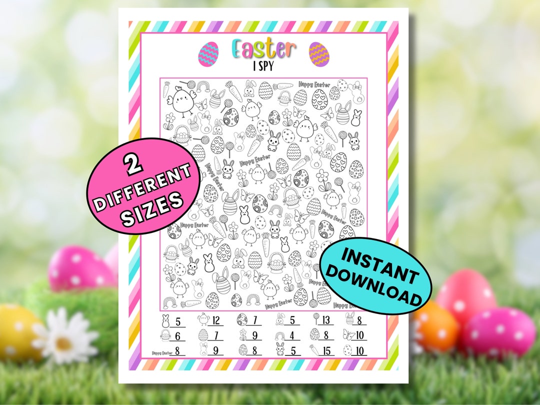 Easter I Spy Game Card for Kids - Printable Games for Classroom or Home ...
