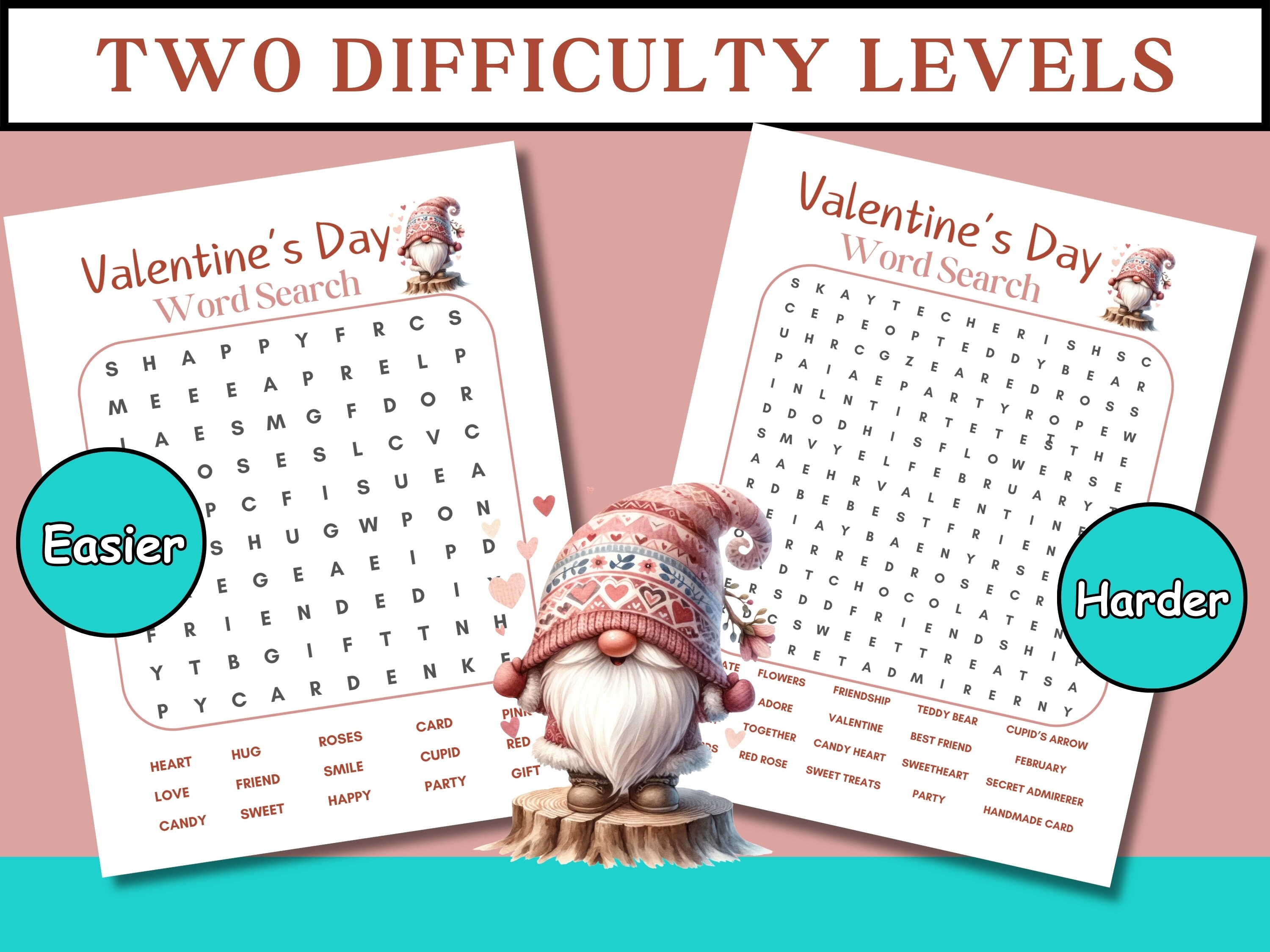 Valentine's Day Word Search Printable Game Card - Fun Valentine ...
