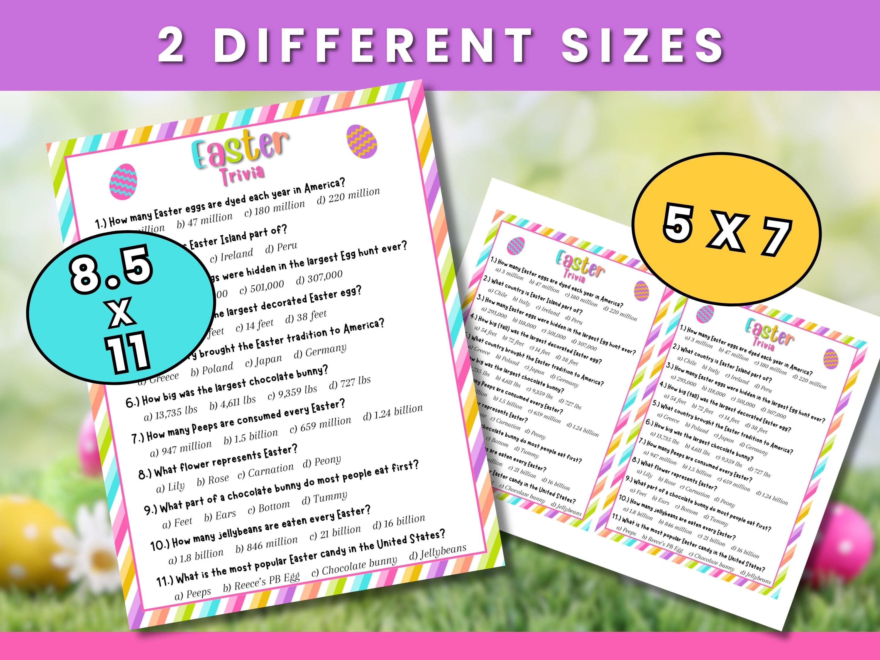Printable Easter Trivia Game Cards for Kids - Fun Classroom Activity ...