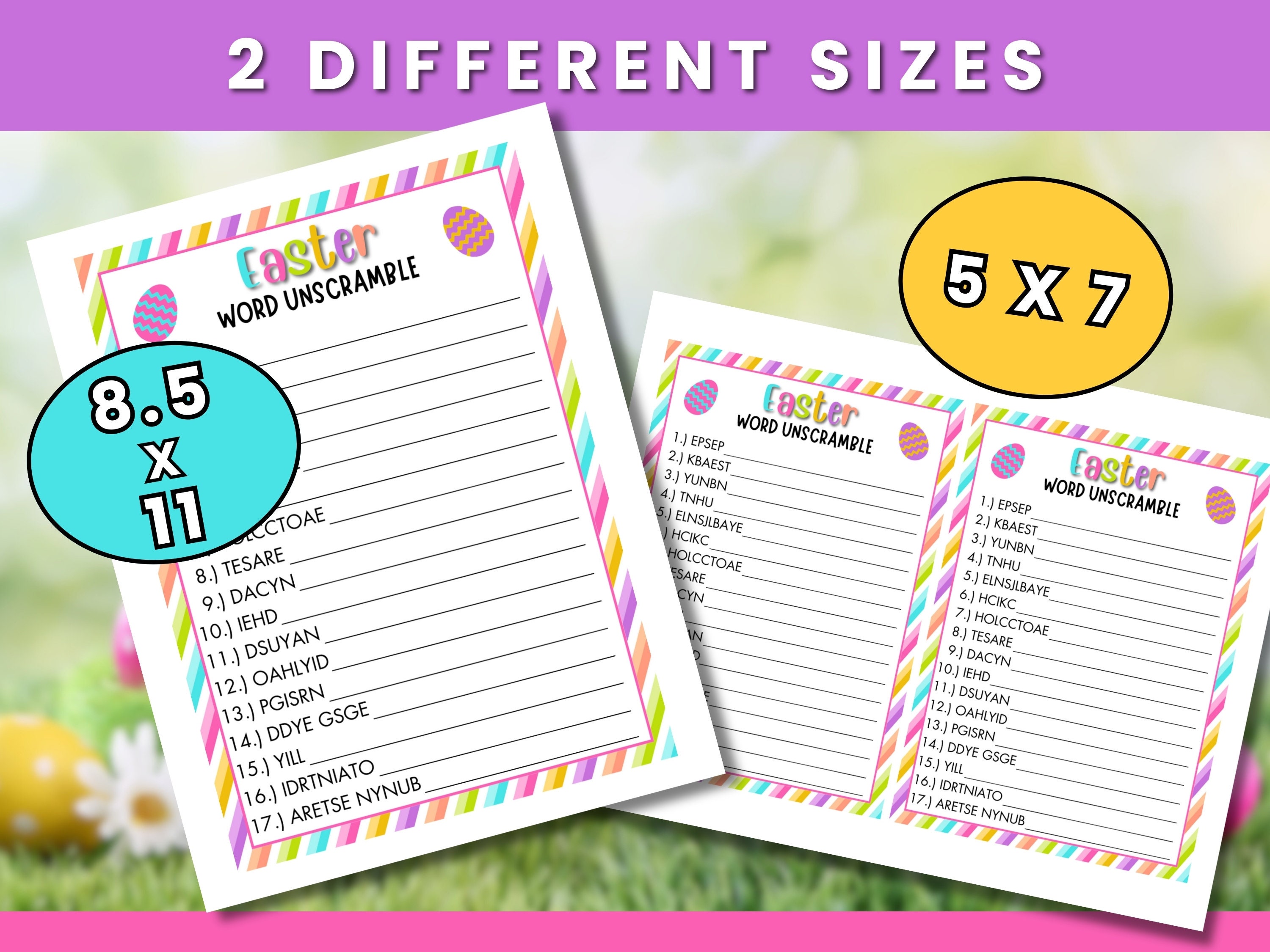 Printable Easter Word Unscramble Game Card for Kids - Fun Classroom ...