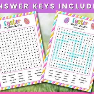 Printable Easter Word Search Cards for Kids - Fun Easter Games for ...