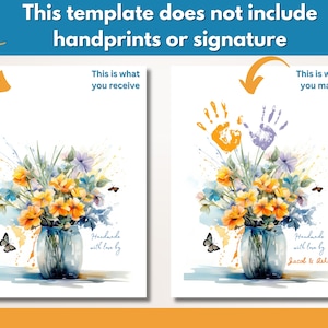 Printable Handprint Flower Bouquet for Mother's Day | Gift Ideas for ...