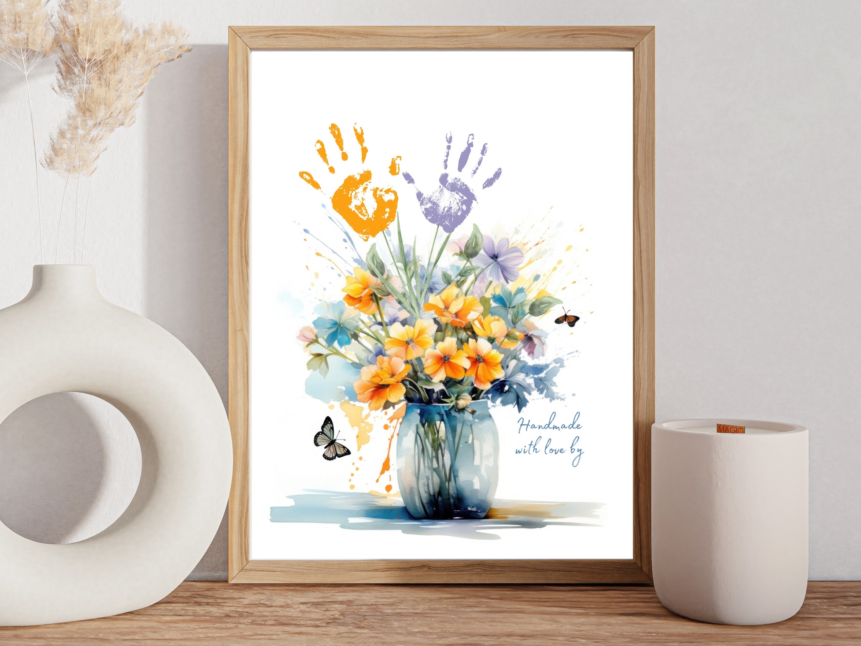 Printable Handprint Flower Bouquet for Mother's Day | Gift Ideas for ...
