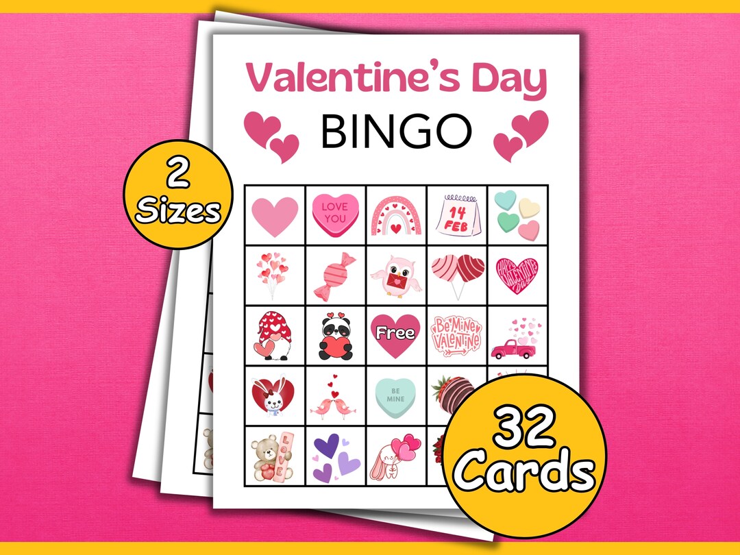 Valentines Day Printable Bingo Game Cards Classroom Activities for ...