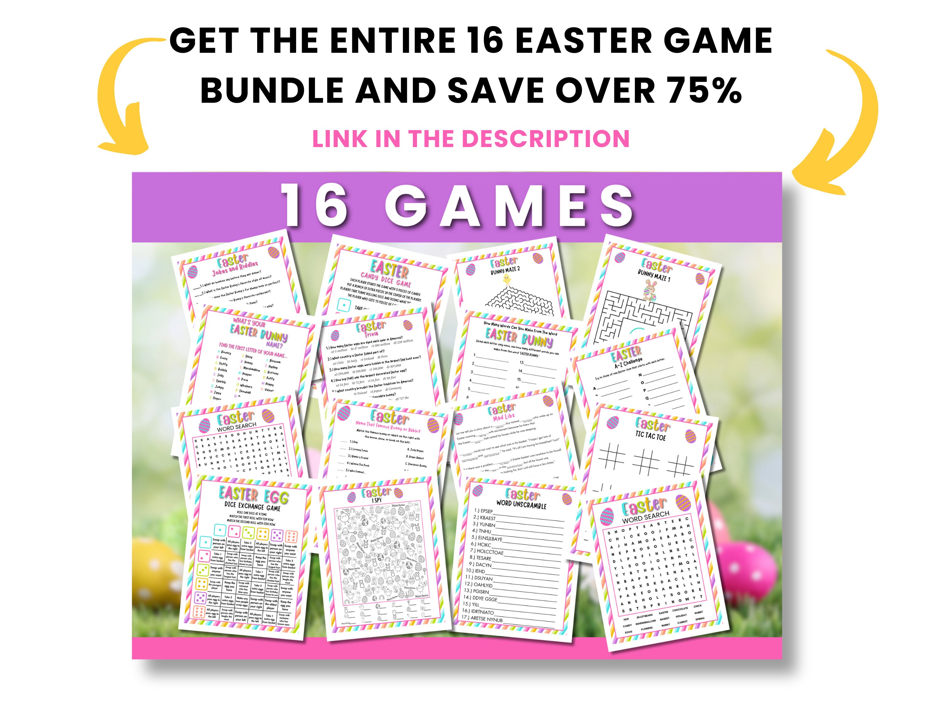 Printable Easter Word Unscramble Game Card for Kids - Fun Classroom ...