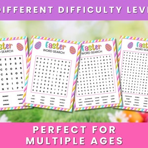 Printable Easter Word Search Cards for Kids - Fun Easter Games for ...