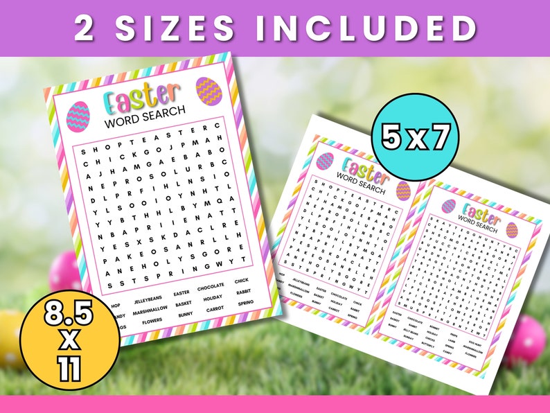Printable Easter Word Search Cards for Kids - Fun Easter Games for ...