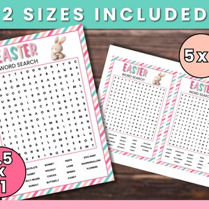 Easter Word Search Printable Game Card for Kids - Fun Activity for Home ...