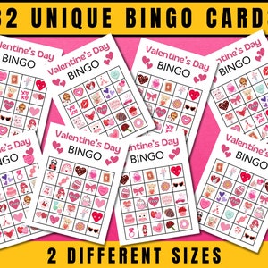 Valentines Day Printable Bingo Game Cards Classroom Activities for ...