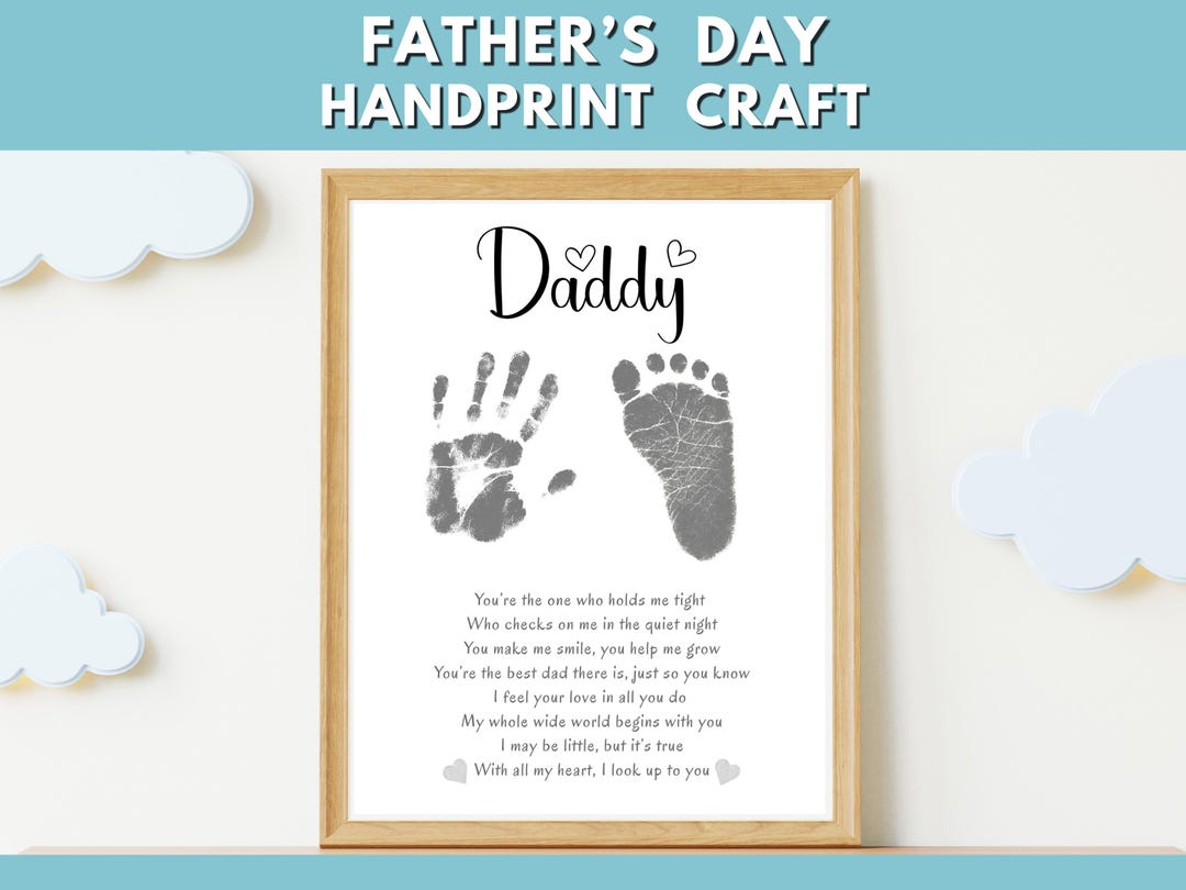 Fathers Day Poem and Handprint Craft for Preschool, Father's Day ...