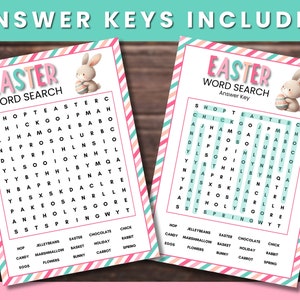 Easter Word Search Printable Game Card for Kids - Fun Activity for Home ...