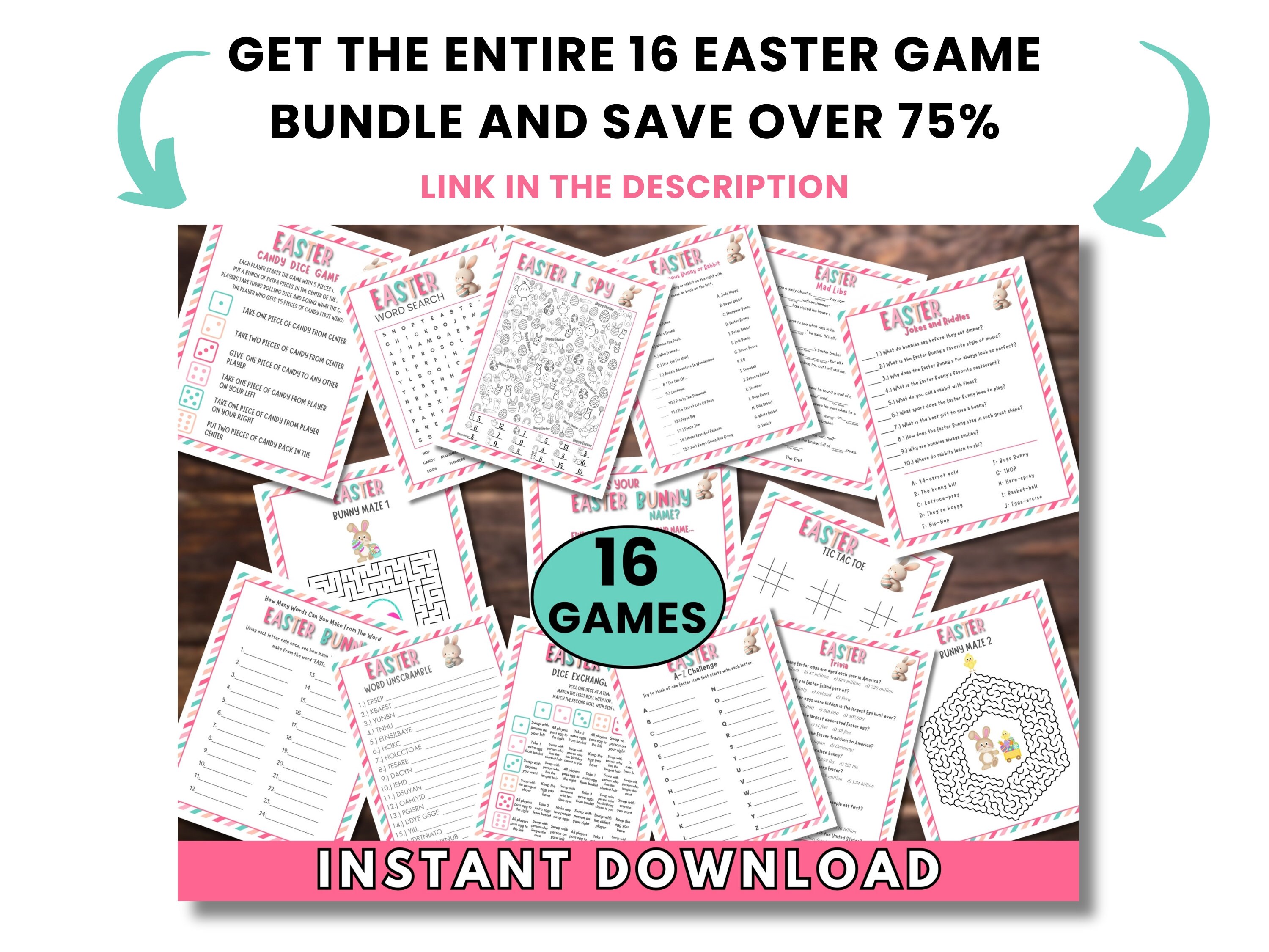 Easter Word Search Printable Game Card for Kids - Fun Activity for Home ...