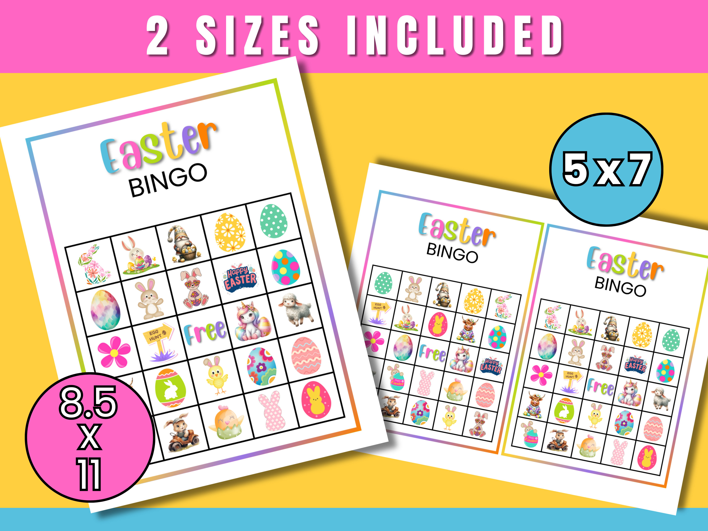 Printable Easter Bingo Cards for Classroom or Home - 50 Different Bingo ...