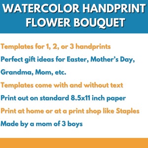 Printable Handprint Flower Bouquet for Mother's Day | Gift Ideas for ...