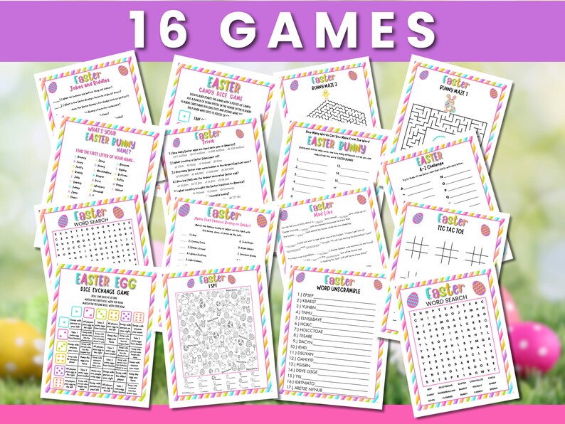 Easter Game Bundle for Kids | 16 Fun Holiday Activities for Classroom ...