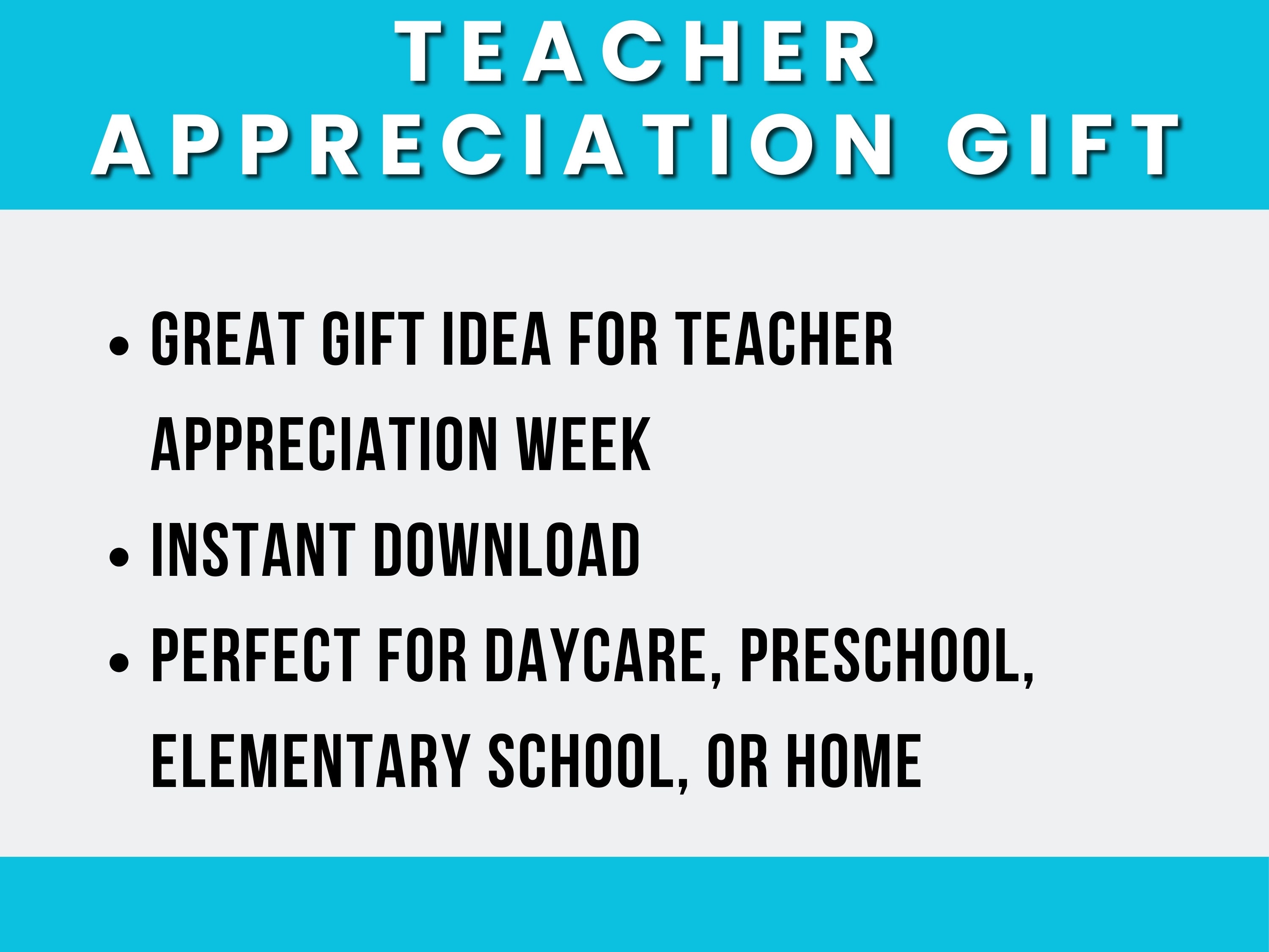 Teacher Appreciation Gift, Printable Worksheet for Teachers From ...