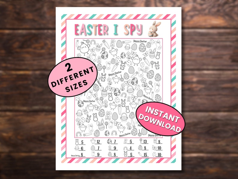 Easter I Spy Game Card for Kids - Printable Easter Activity for School ...