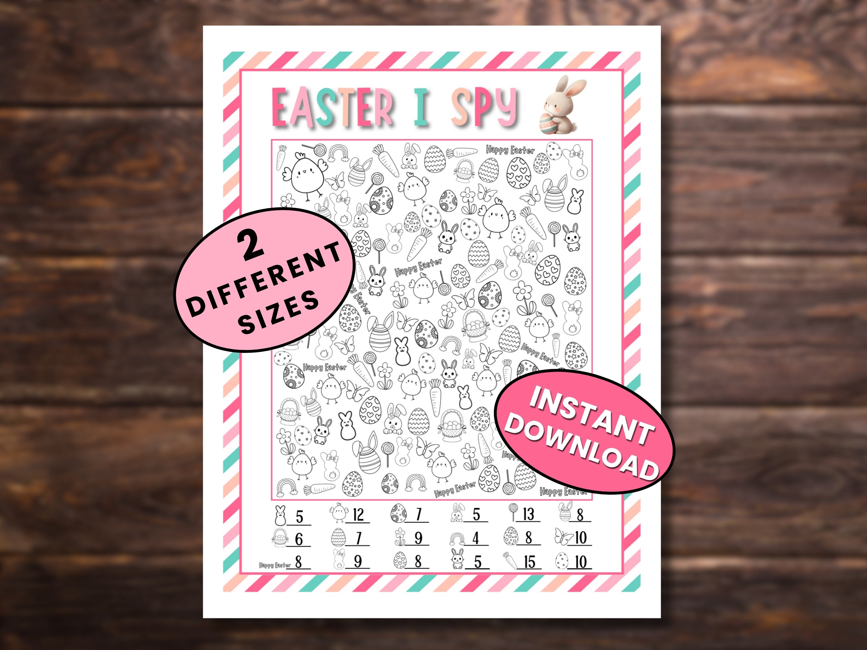 Easter I Spy Game Card for Kids - Printable Easter Activity for School ...