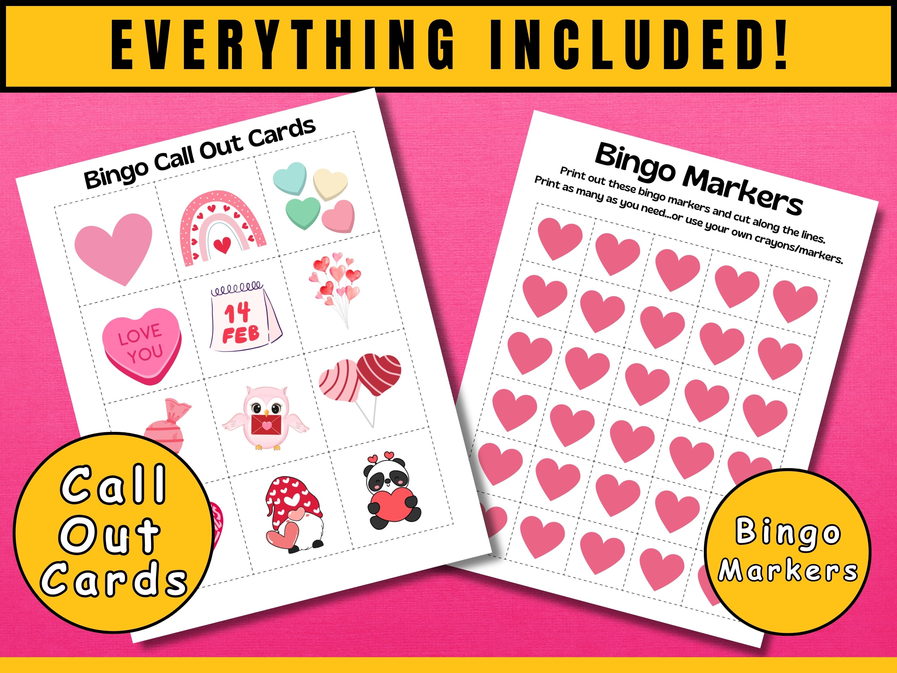Valentines Day Printable Bingo Game Cards Classroom Activities for ...