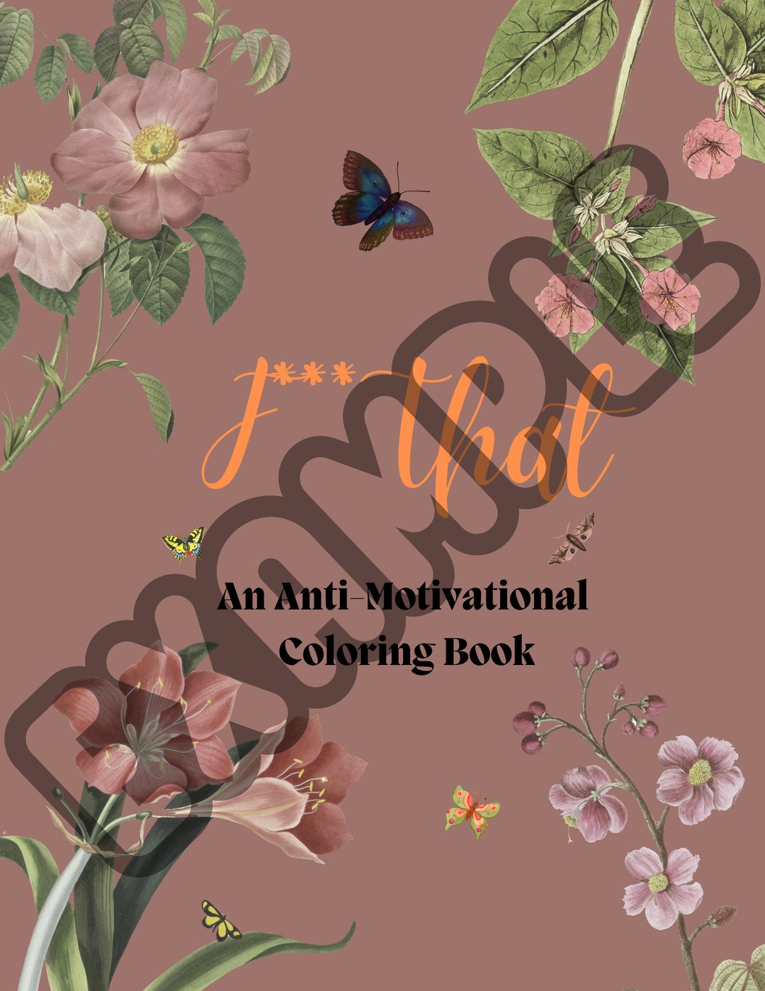 Anti-motivational Coloring Book Cursing Coloring Book Digital Coloring ...