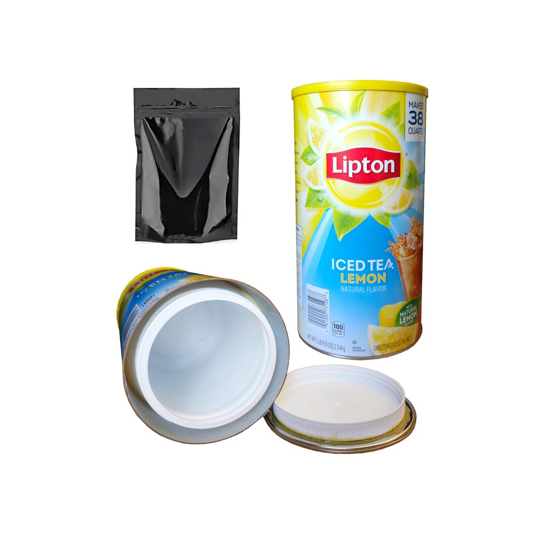 Lipton Iced Tea Diversion Safe Stash Screw Lock Lid Air Tight Smell ...