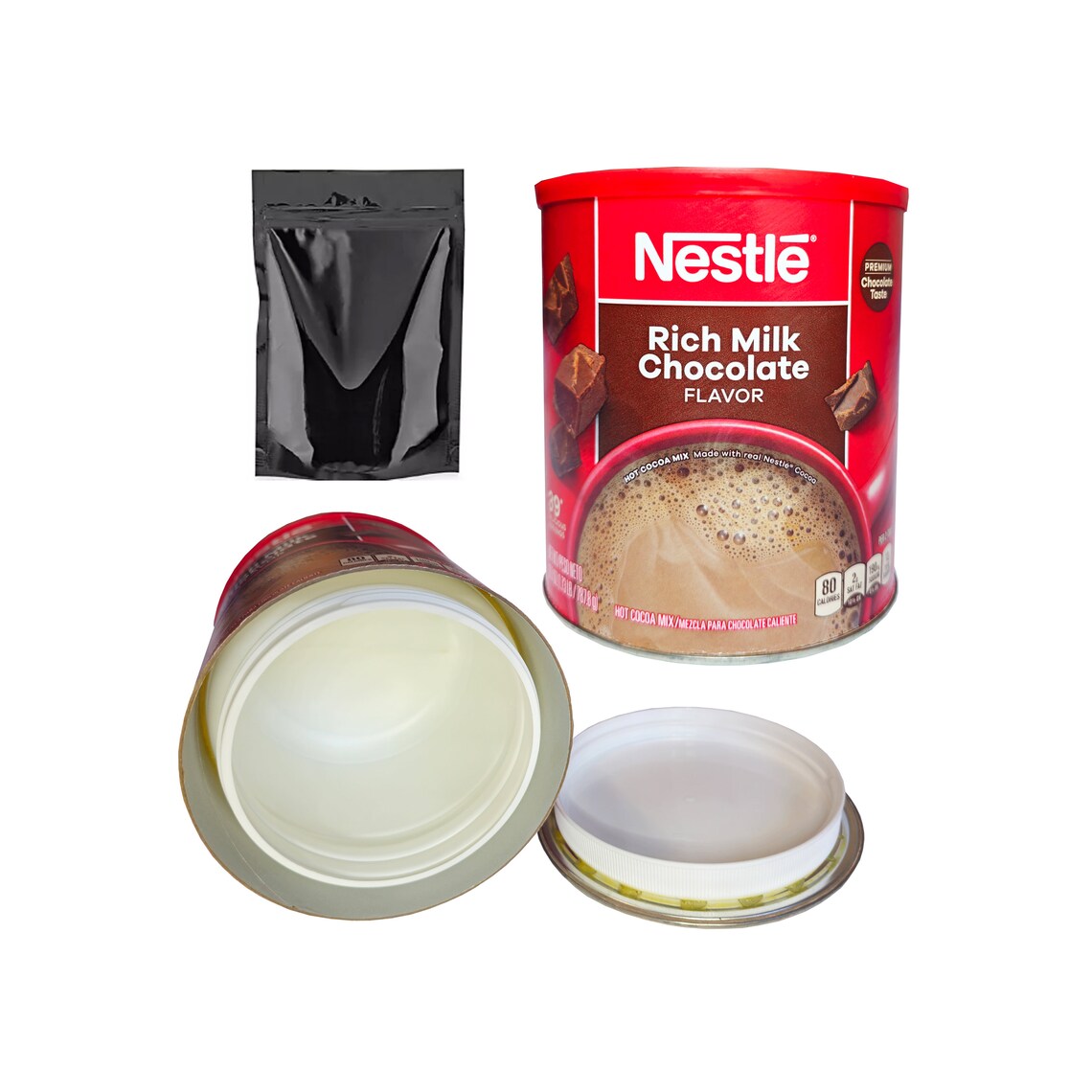 Hot Cocoa Mix Diversion Safe Stash Screw Lock Lid Air Tight Smell-proof ...