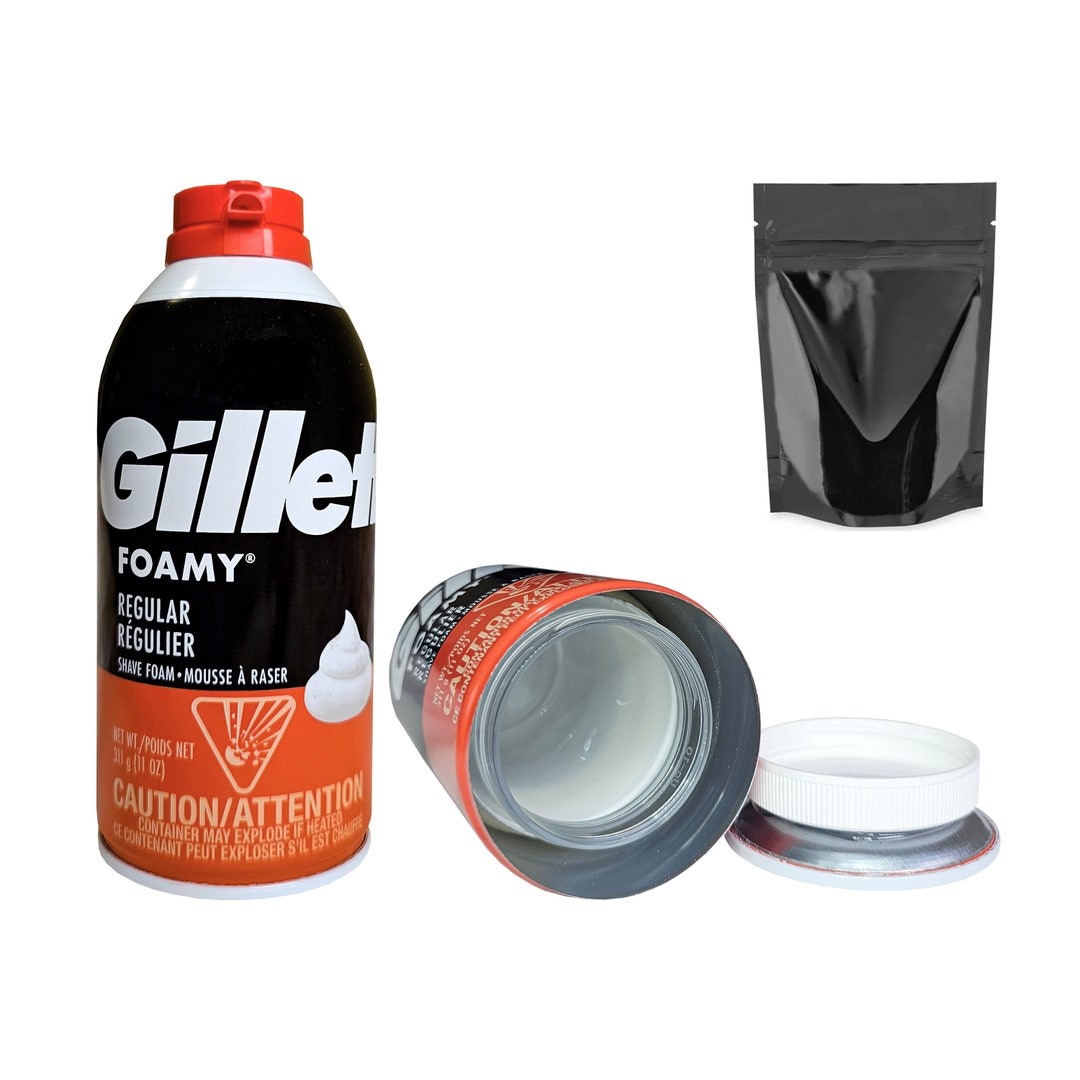 Gillette Shaving Cream Diversion Safe Stash Screw Lock Smell-proof ...