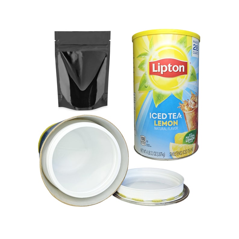Lipton Iced Tea Diversion Safe Stash Screw Lock Lid Air Tight Smell ...