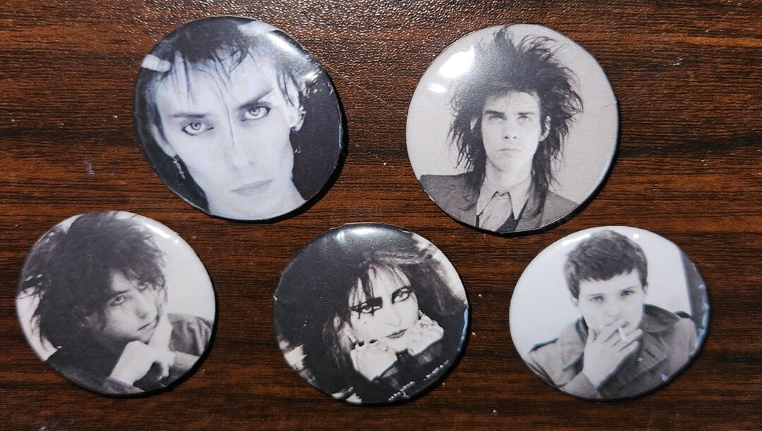 1980s Goth Frontmen Button Pack of 5 - 1.25" - Etsy