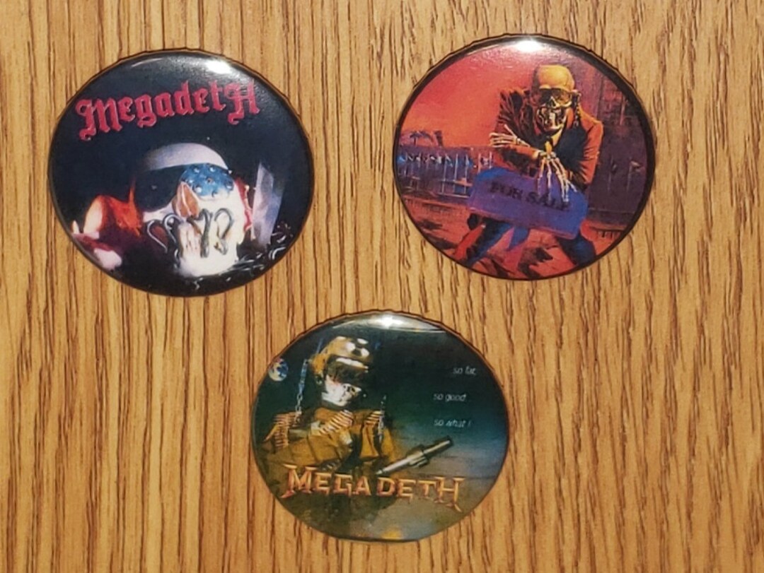 Megadeth 80s Album Covers Button Pack of 3 1.5 - Etsy